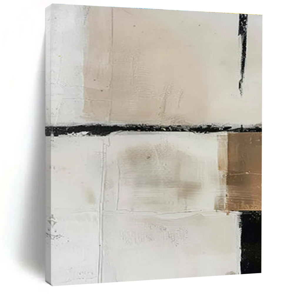 White, Black & Gold Abstract Painting, Perfect for Luxury Bedroom & Ch ...
