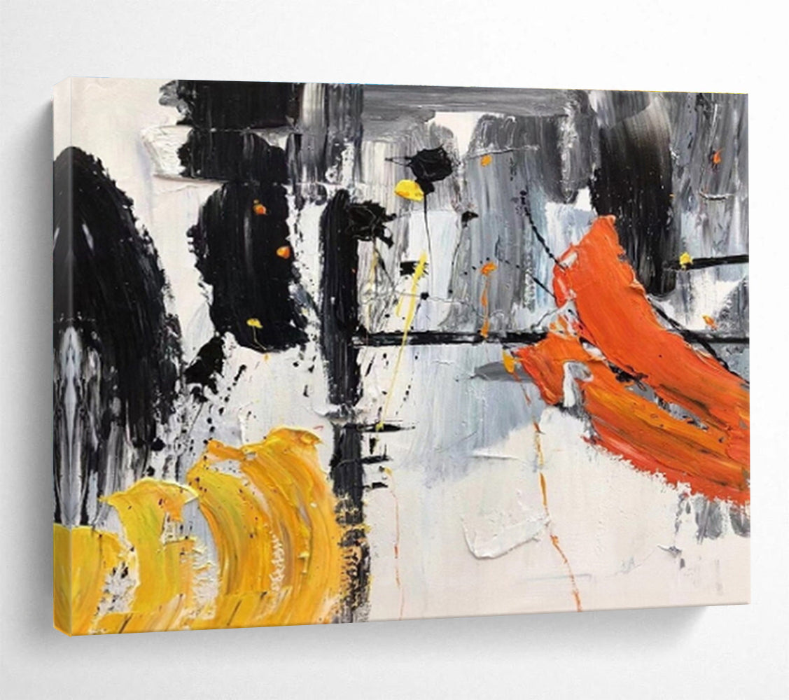 Bold Color - Splash Abstract Painting for Creative Studio & Vibrant Re ...