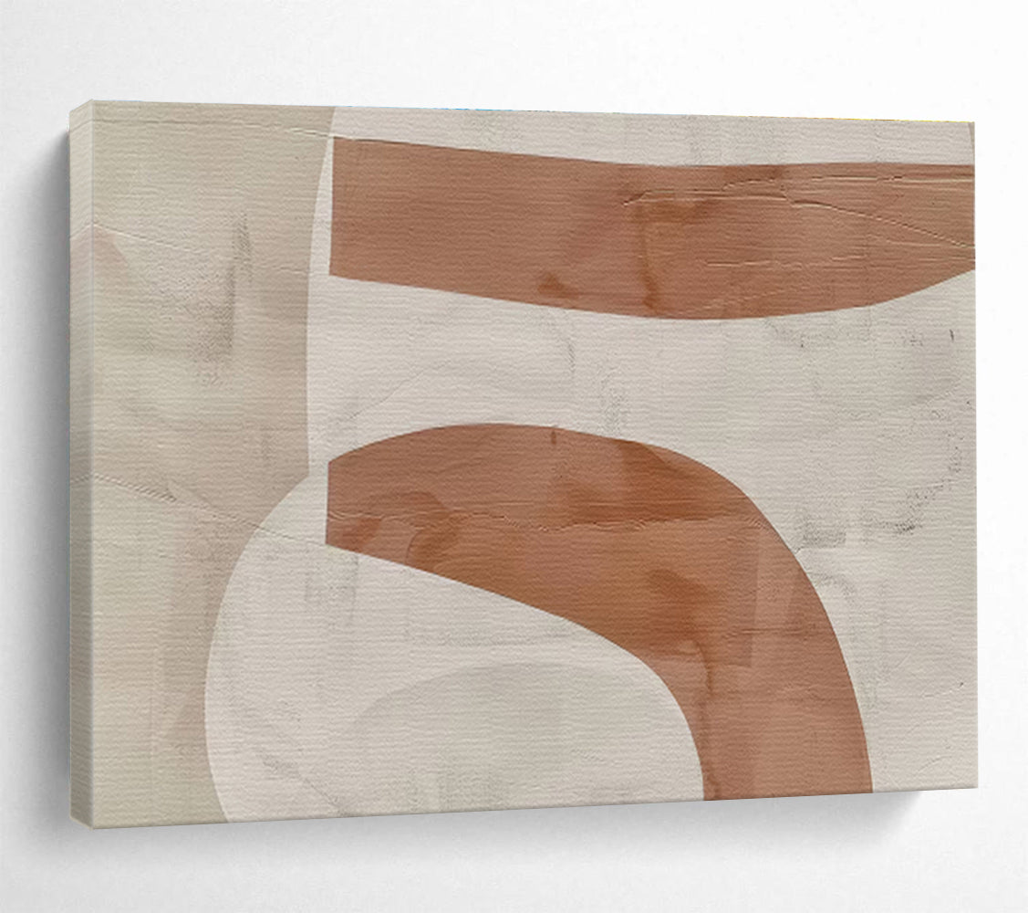 Beige and Brown Abstract Shapes for Scandinavian Living Room & Modern ...