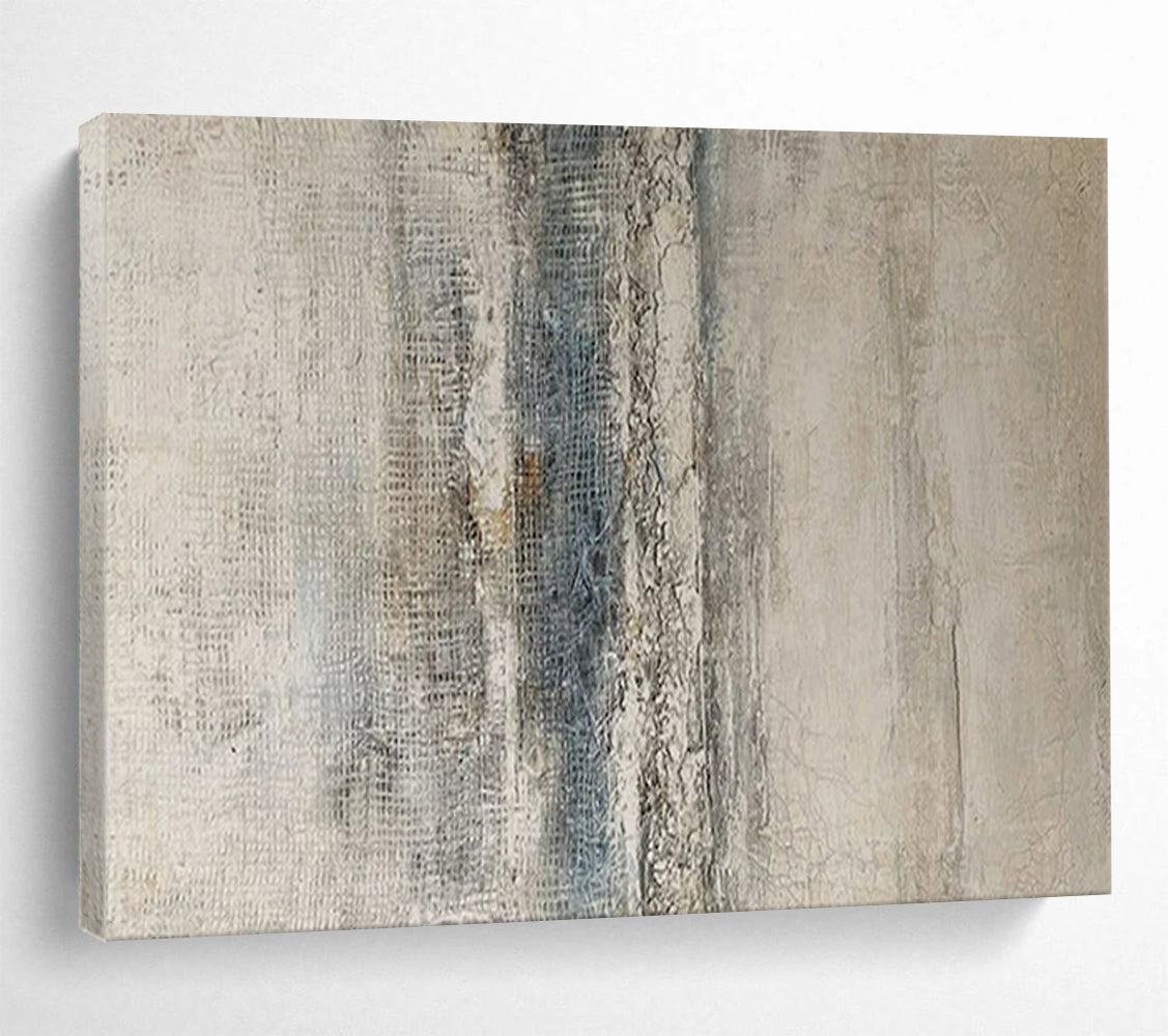 Textured Gray Blue Abstract Hand-Painted Abstract Acrylic Art for Mini ...