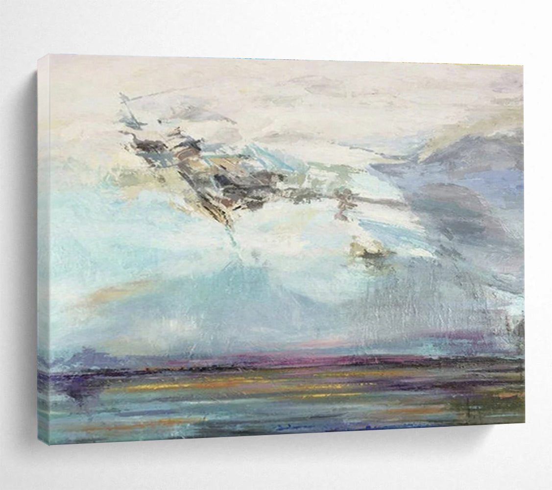 Dreamy Sky Abstract Painting for Poetry Corner & Minimalist Nursery DK ...