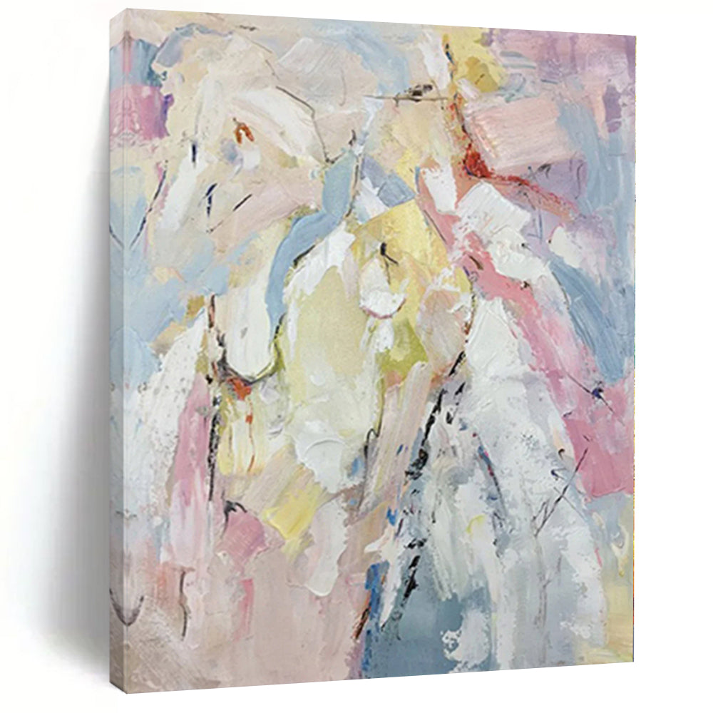 Large - Scale Abstract Acrylic Painting, Perfect for Living Room & Off ...