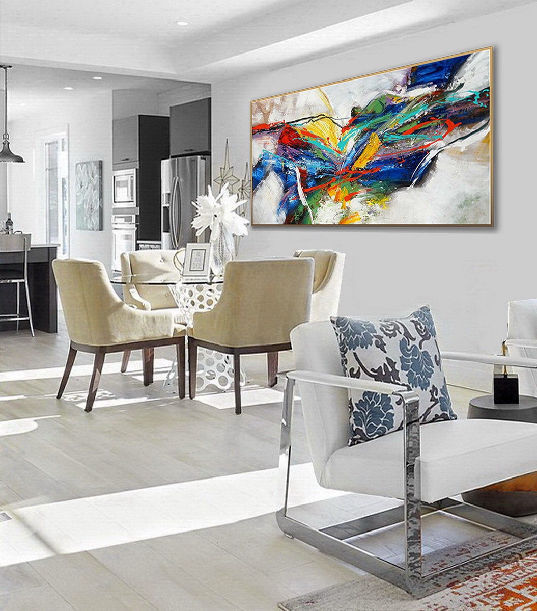 Colorful Abstract Hand Painted Modern Oversize Abstract Wall Art Wp026 ...