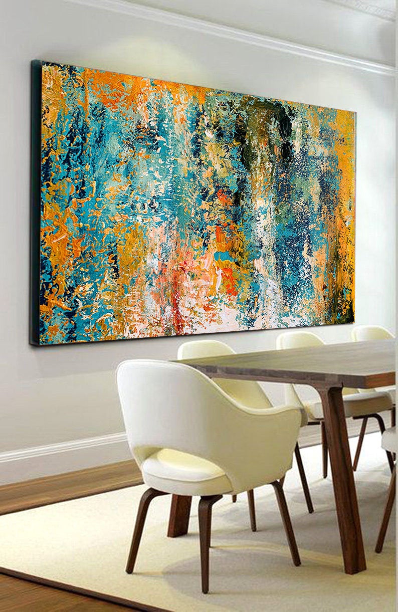Very Large Paintings On Canvas,Ocean Landscape Abstract Painting Gp069 ...